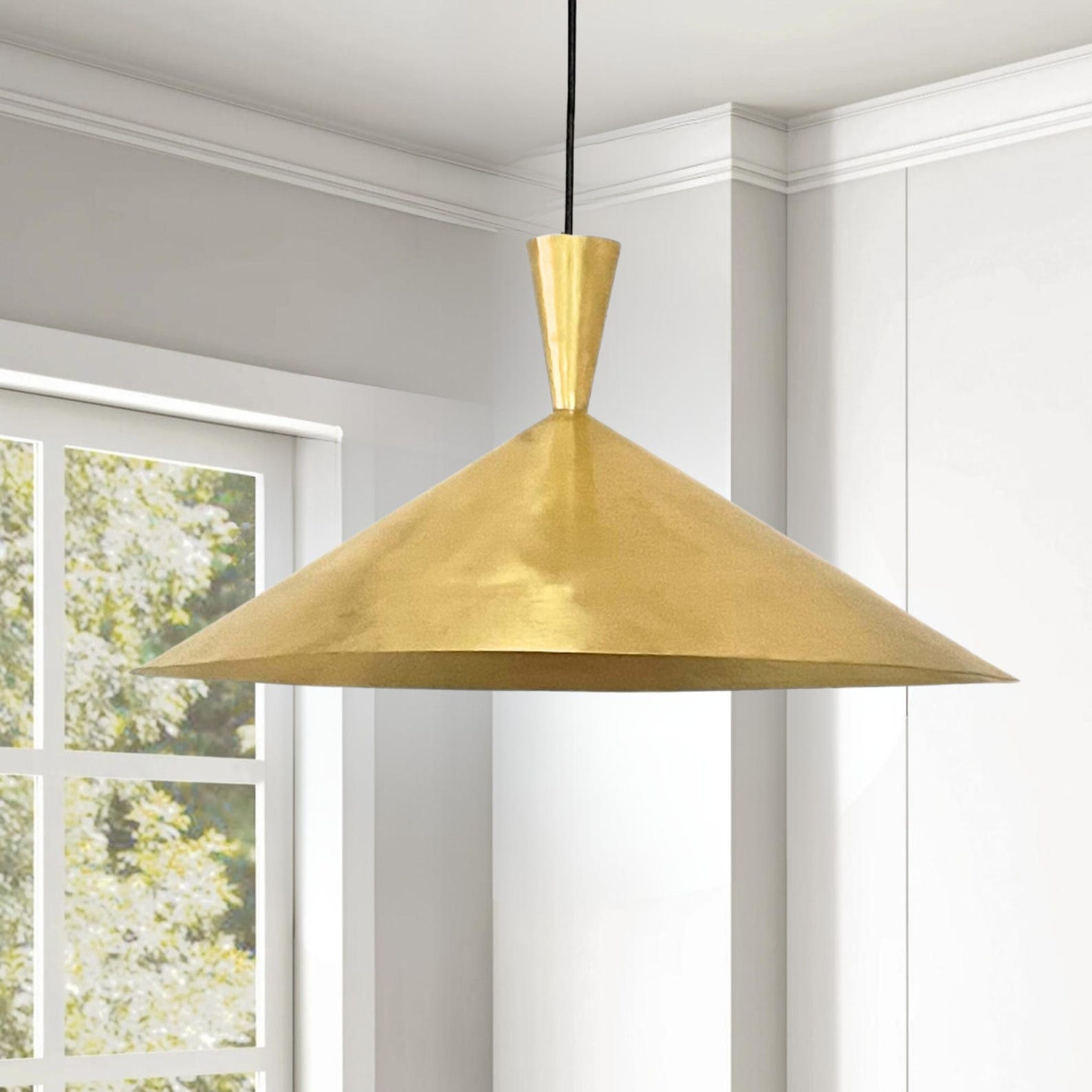 Cone Pendant Light, Cone Light Fixture, Cone Shaped Pendant, Kitchen ...