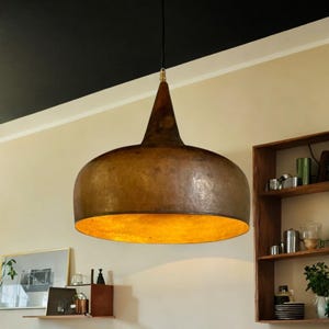 Set of 2 Oxidized Copper Pendant Light, Vintage-inspired Onion Dome ...