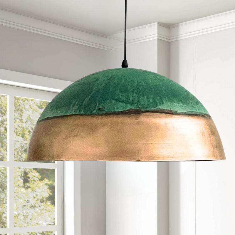 Green Pendant Light - Etsy