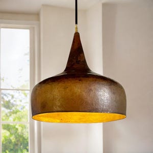 Set of 2 Oxidized Copper Pendant Light, Vintage-inspired Onion Dome ...