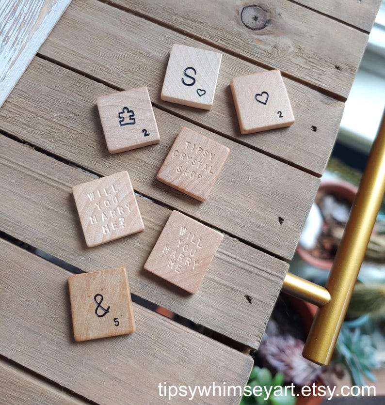 Vintage Blank Scrabble Tile .. Customize Your Own Letter and Value ...