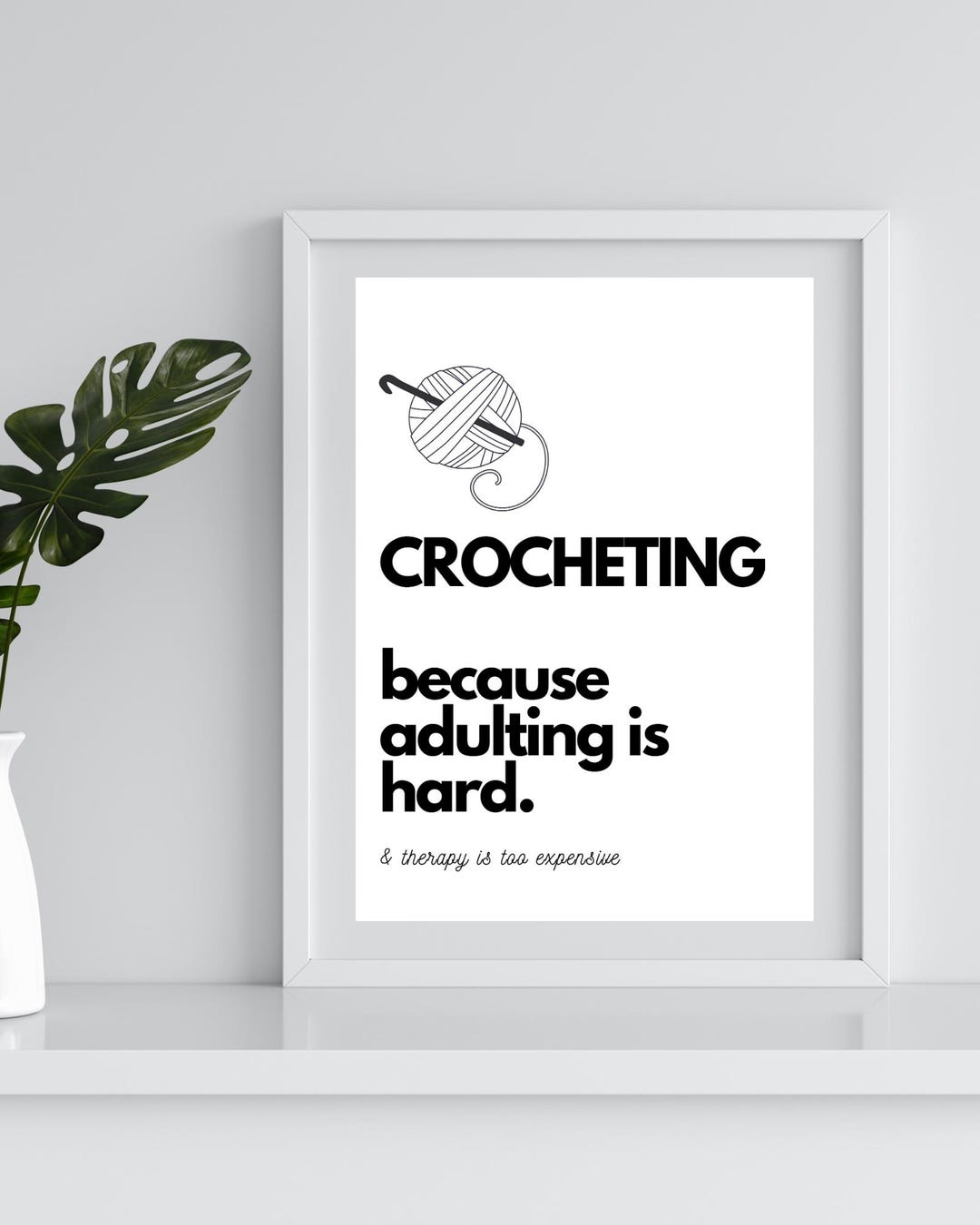 Crochet Wall Art Printable Art Crochet Lover Gift Funny Crochet Poster ...