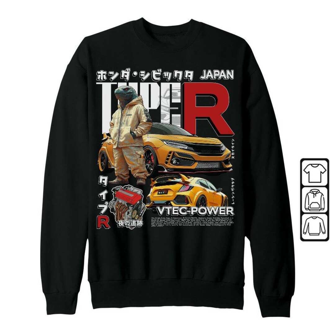 Japan Type R JDM Shirt, Sport Tokyo Japanese Weird Car Street Harajuku ...