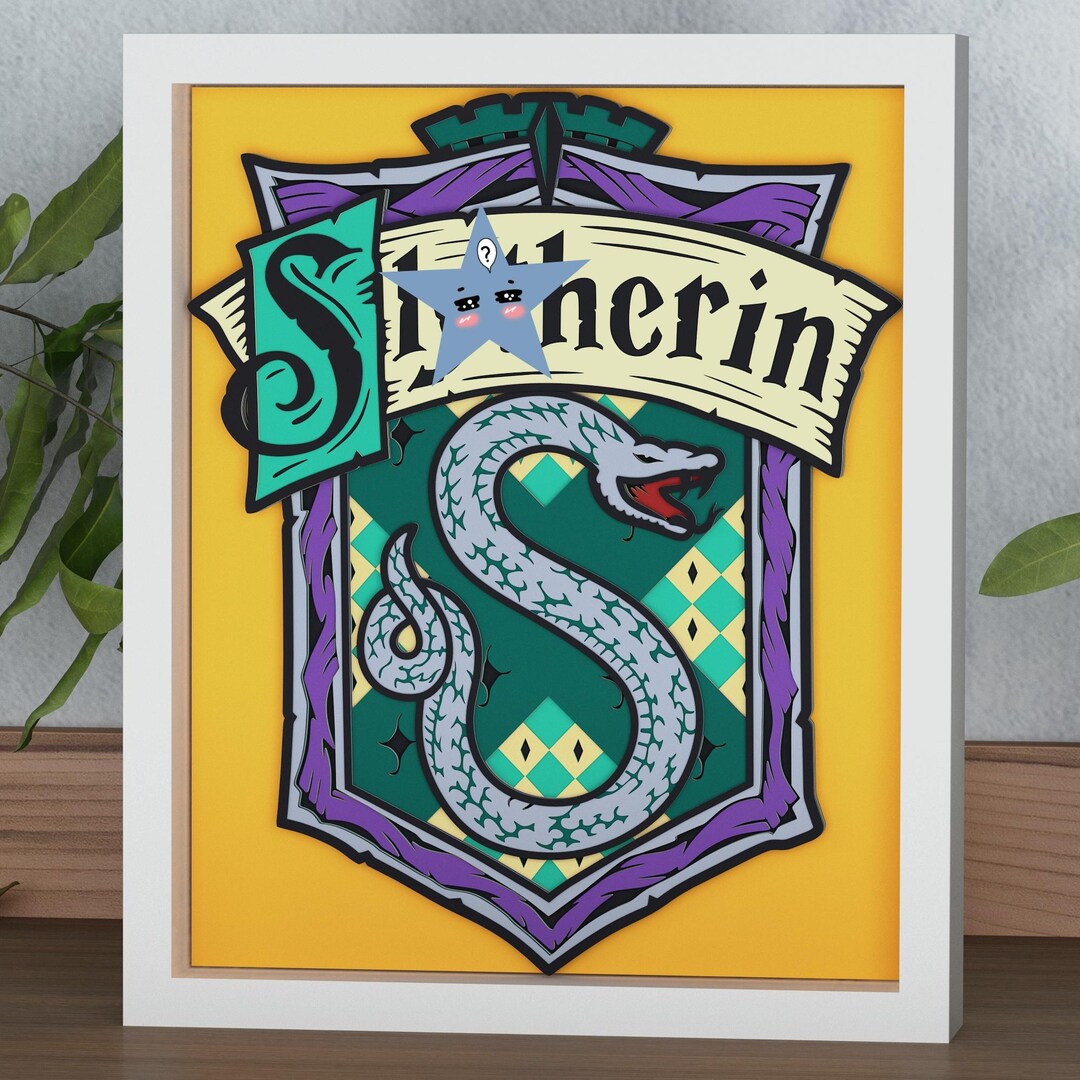 Magic School Crest 3D Layer SVG, Layered Magic Snake Emblem Design for ...
