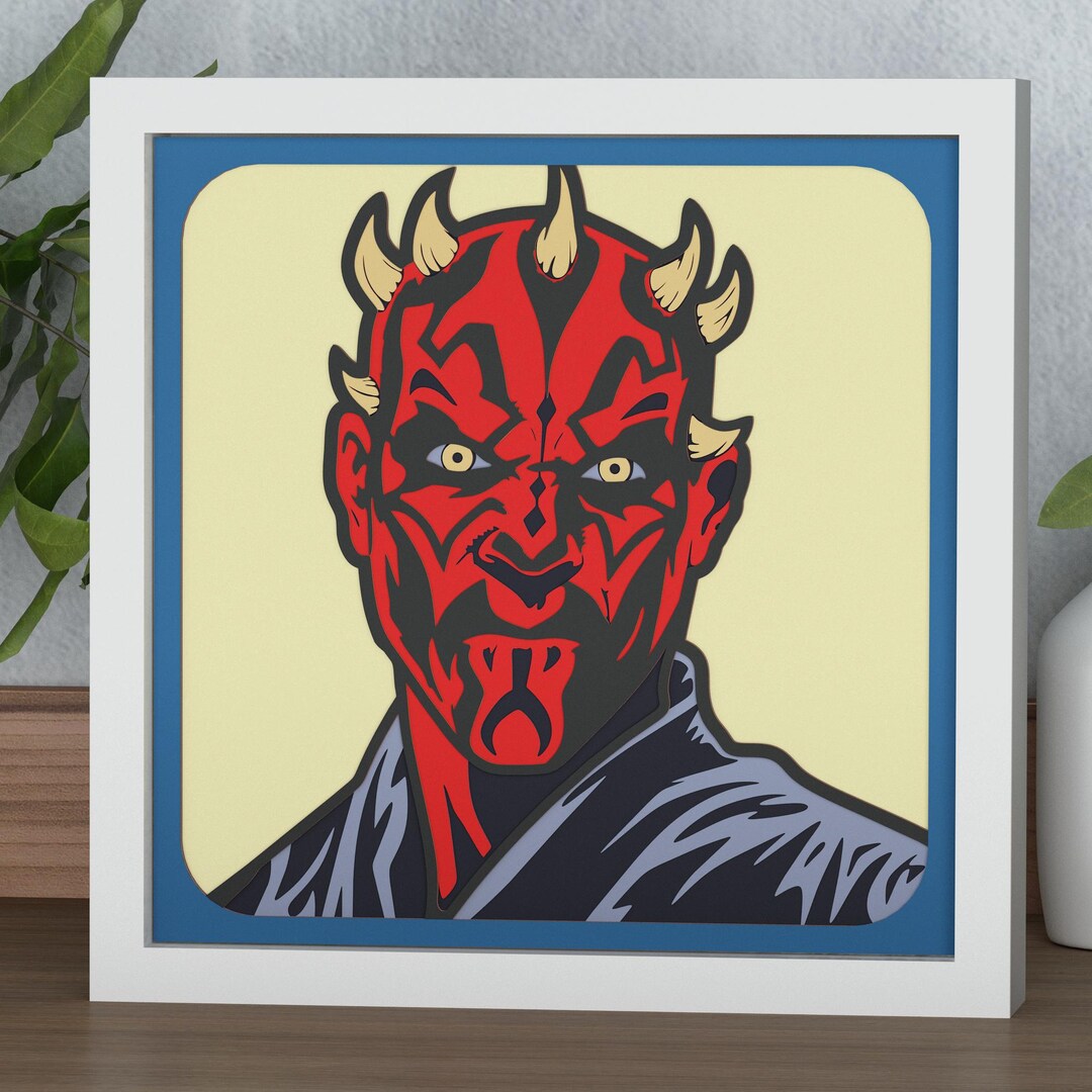 Star Villain 3D Layer SVG, Star Saga Hero Shadow Box SVG for Cricut ...