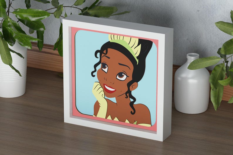 Cartoon Princess 3D Layer SVG, Princess Shadow Box SVG for Cricut ...