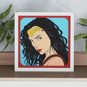 Woman Superhero 3D Layer SVG, Superhero Shadow Box SVG for Cricut ...