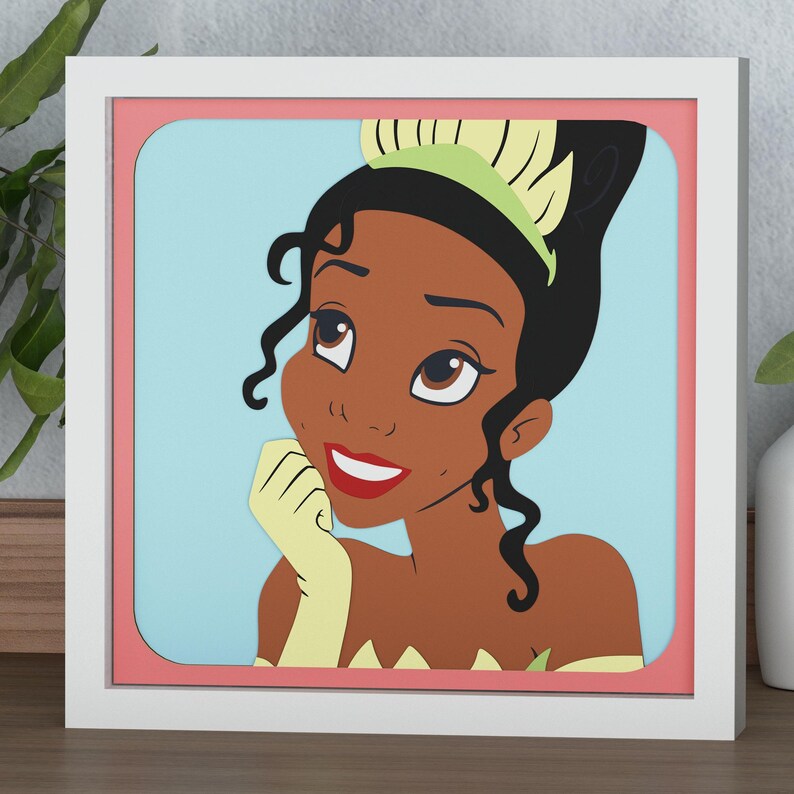 Cartoon Princess 3D Layer SVG, Princess Shadow Box SVG for Cricut ...