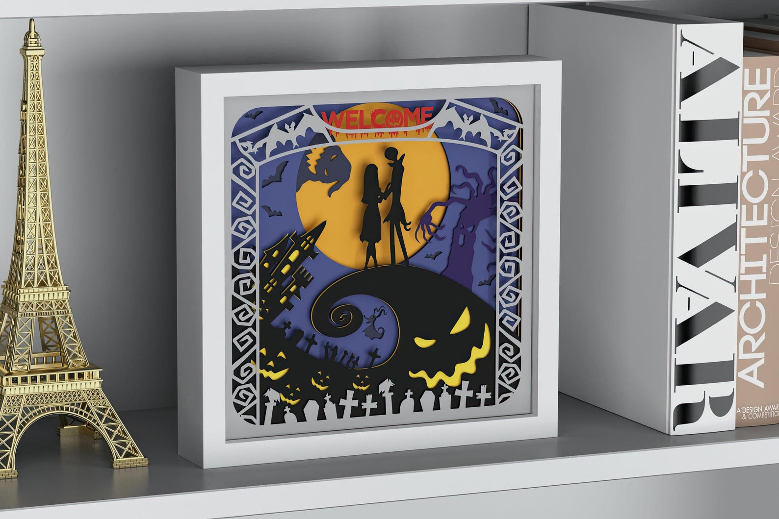 Nightmare 3D Layer SVG, Halloween Shadow Box for Cricut Silhouette ...