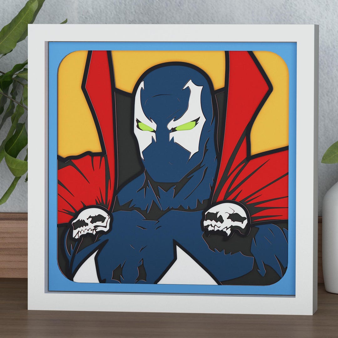 Hellish Superhero 3D Layer SVG, Superhero Shadow Box SVG Cricut ...