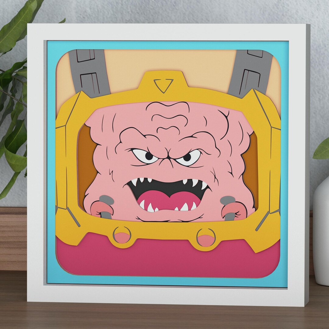 Cartoon Villain 3D Layer SVG, Cartoon Monster Shadow Box SVG for Cricut ...