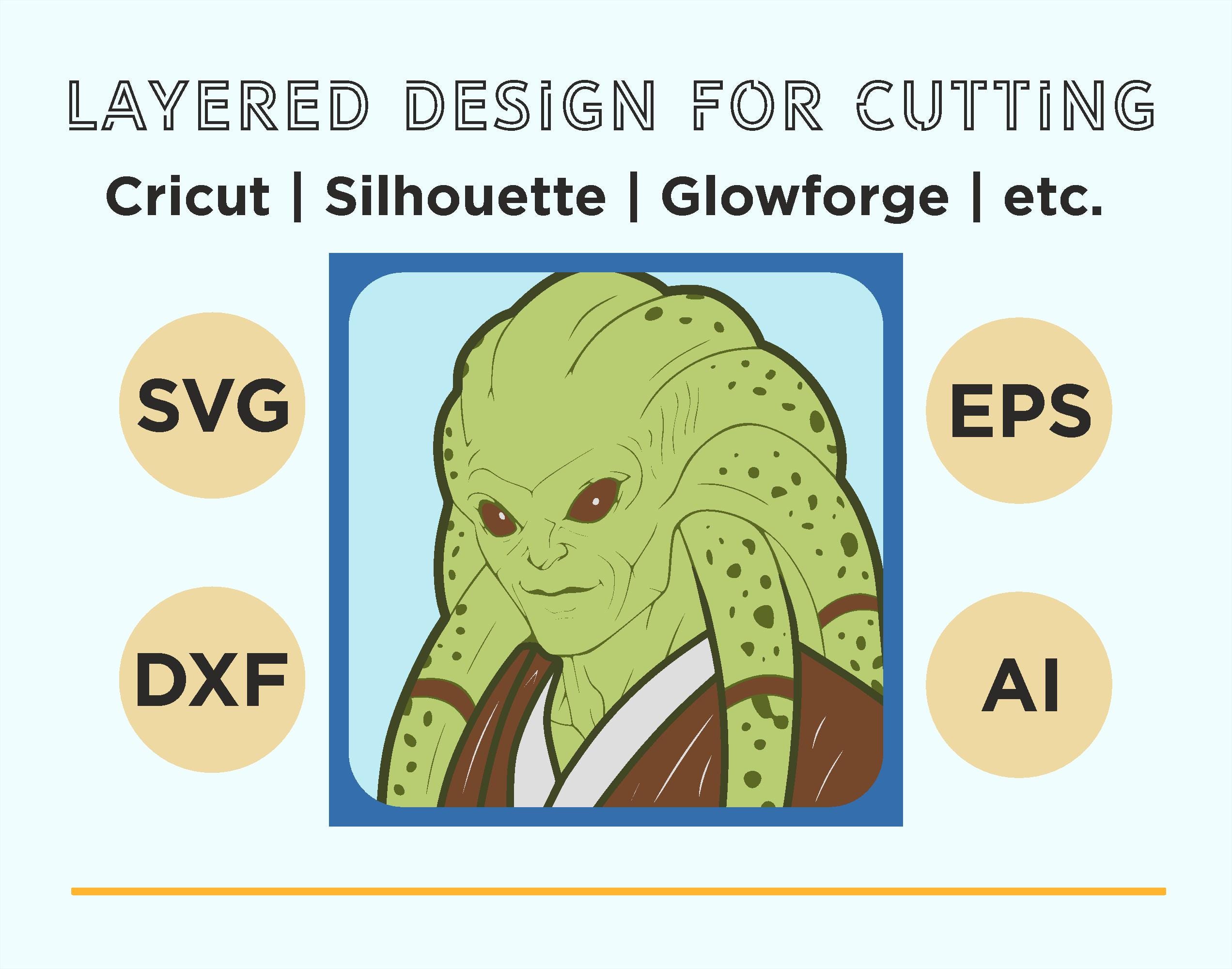 Alien Jedi 3D Layer SVG, Star Saga Hero Shadow Box SVG for Cricut ...