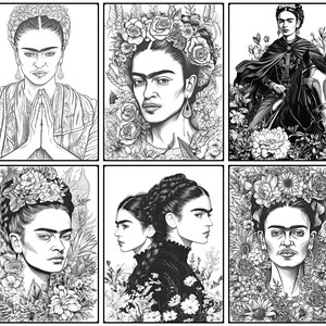 50 Frida Printable Coloring Pages | PDF Coloring Book With Frida for ...