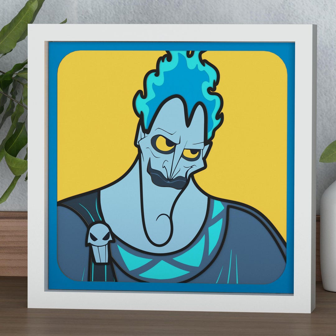 Hades 3D Layer SVG, Cartoon Hades Shadow Box SVG for Cricut Silhouette ...