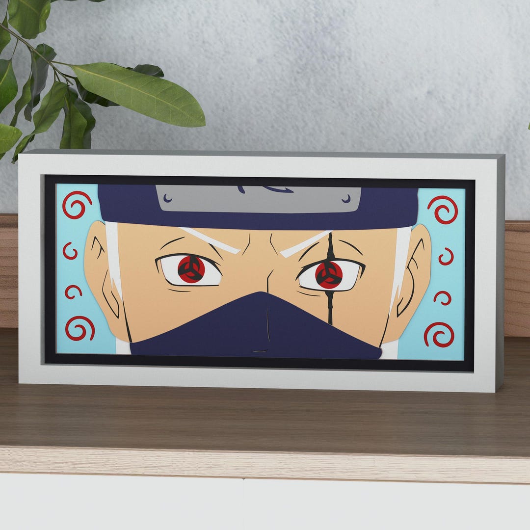 Anime Manga Eyes 3D Layer SVG, Anime Hero Shadow Box SVG for Cricut ...