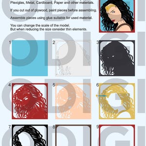 Woman Superhero 3D Layer SVG, Superhero Shadow Box SVG for Cricut ...