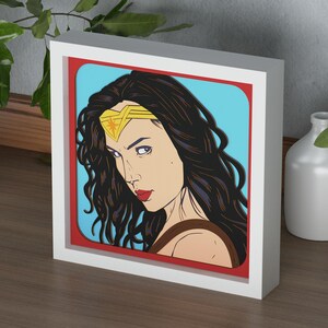 Woman Superhero 3D Layer SVG, Superhero Shadow Box SVG for Cricut ...