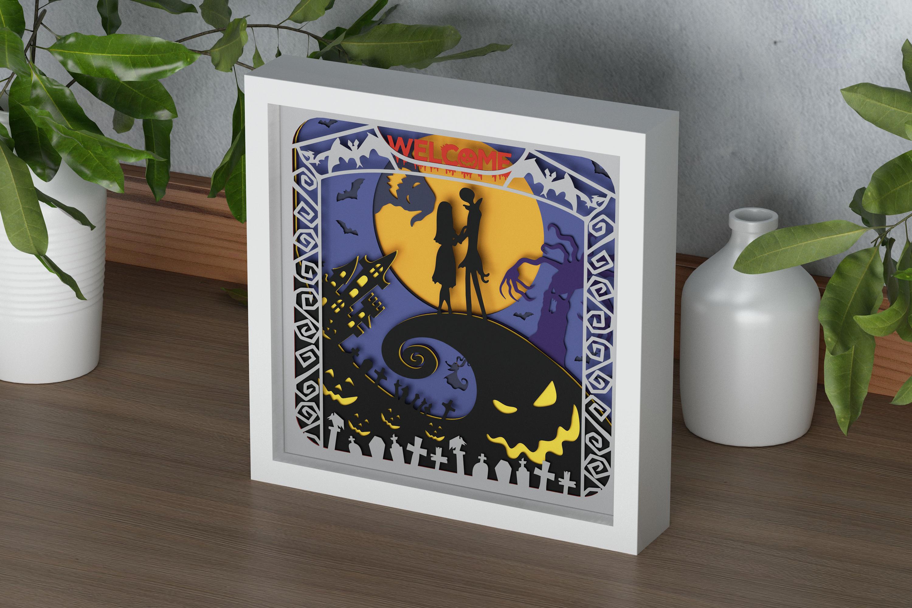 Nightmare 3D Layer SVG, Halloween Shadow Box for Cricut Silhouette ...