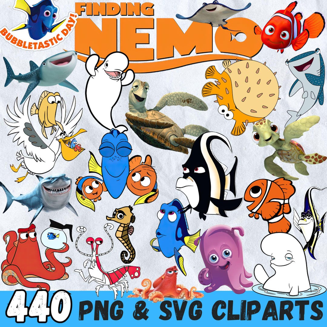 Nemo SVG and PNG Cliparts Bundle, Set of Nemo Clipart, Nemo Vector SVG ...