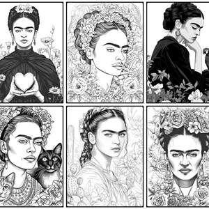 50 Frida Printable Coloring Pages | PDF Coloring Book With Frida for ...