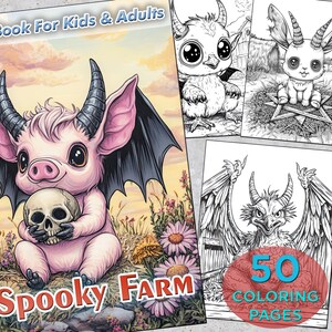 50 Spooky Farm Printable Coloring Pages | PDF Coloring Book With Horror ...