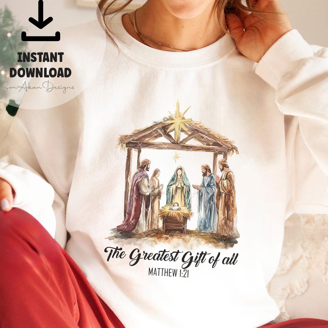 Nativity Bow Christmas PNG | Hand Drawn Manger (digital Download) - Etsy