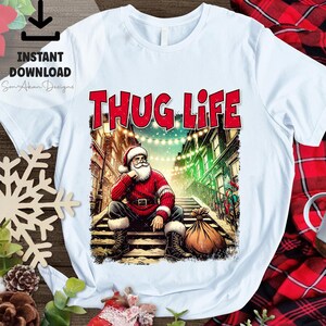 Thug Life Santa Png, Thug Life Christmas Png, Wonderful Time Png, Merry ...