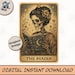 The Reader Tarot Card PNG: Skeleton Book Lover Design (digital Download ...