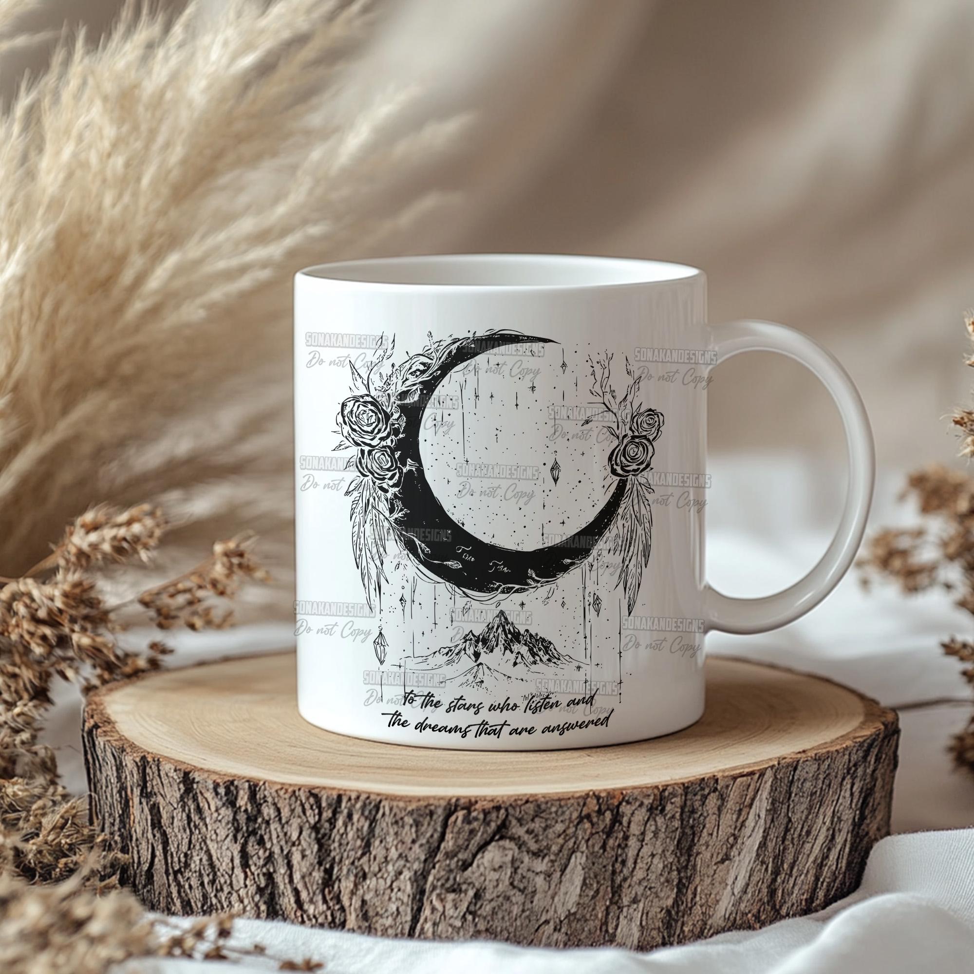 Velaris PNG: Crescent Moon, Stars, Mountains (digital Download) - Etsy