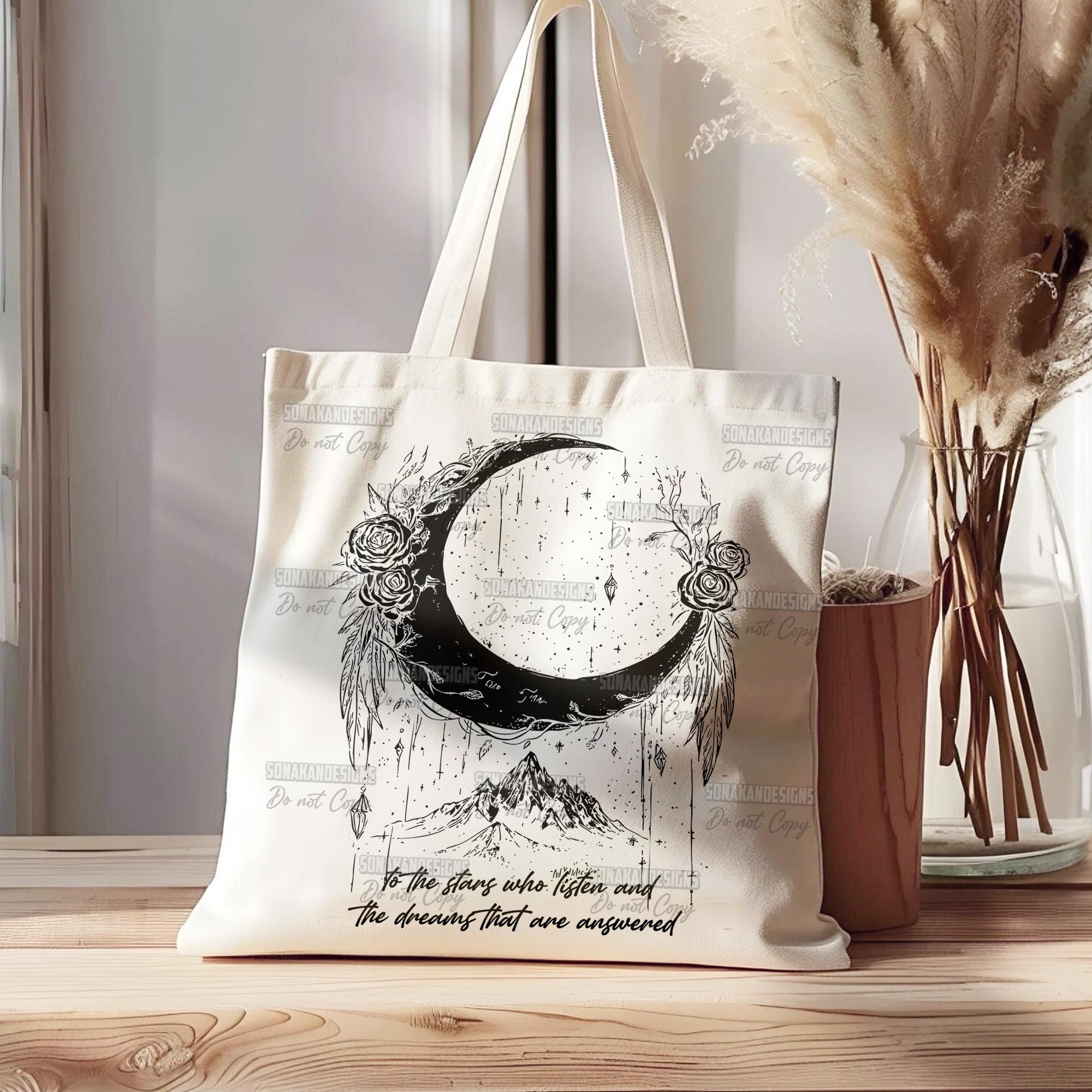 Velaris PNG: Crescent Moon, Stars, Mountains (digital Download) - Etsy