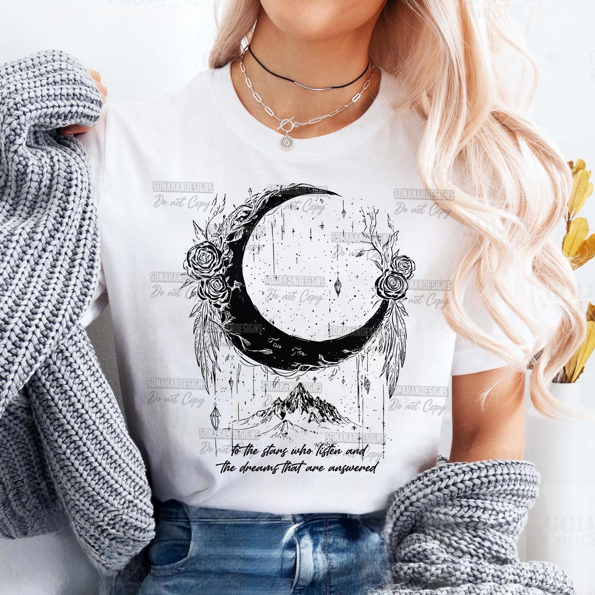 Velaris PNG: Crescent Moon, Stars, Mountains (digital Download) - Etsy