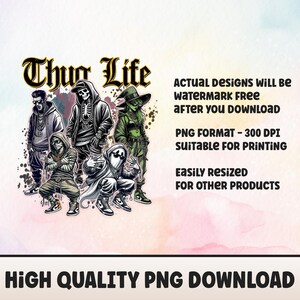 Thug Life Png, Halloween Shirt Design, Hip Hop Design, Funny Halloween ...