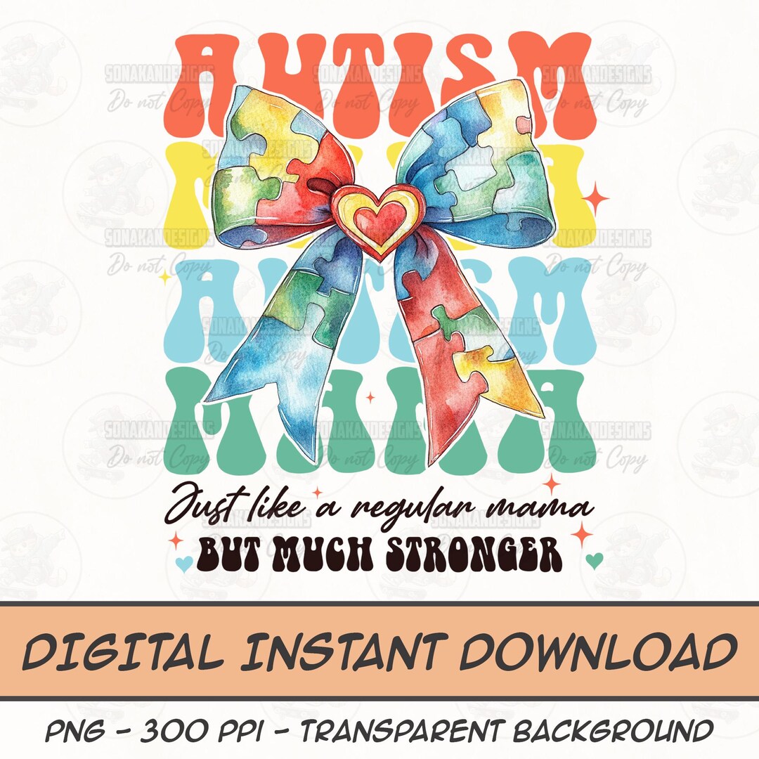 Austim Bow, Autism Png, Autism Awareness Png, Coquette Bow Png, Austism ...