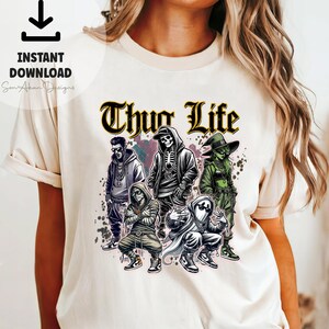 Thug Life Png, Halloween Shirt Design, Hip Hop Design, Funny Halloween ...