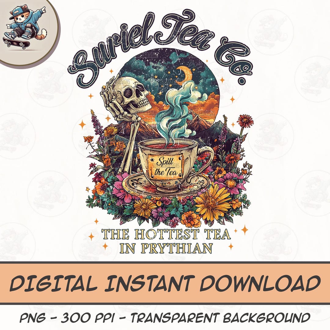 Suriel Tea Co PNG: ACOTAR Bookish Design (digital Download) - Etsy