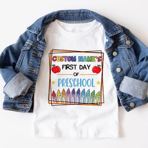 Personalized Back to School Png Digital Download, First Day of School ...