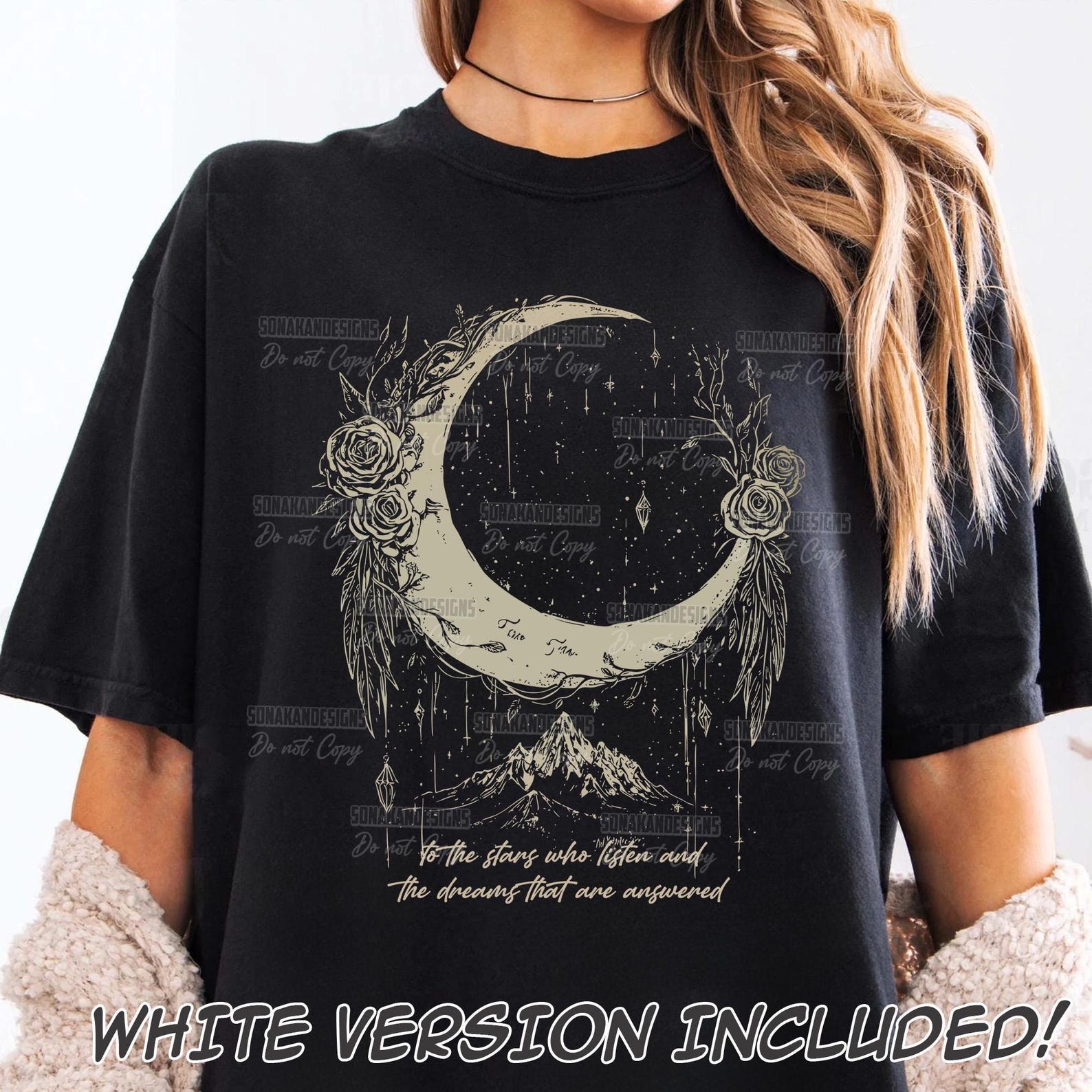 Velaris PNG: Crescent Moon, Stars, Mountains (digital Download) - Etsy