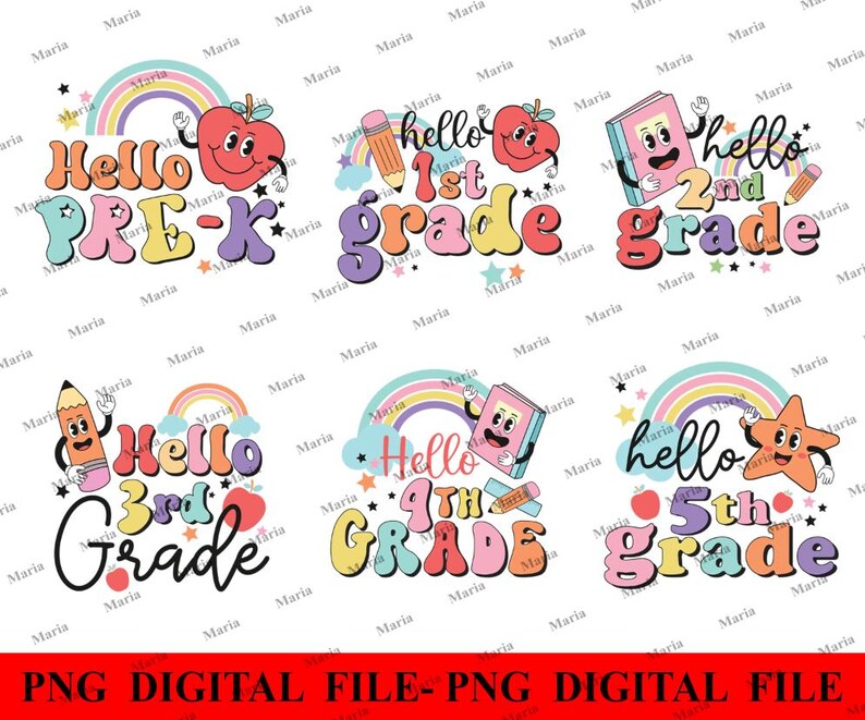 Back to School Bundle PNG, School Png Download Sublimation Designs ...