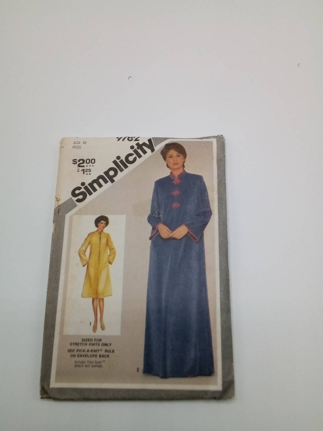 1980 Robe - 32.5" Bust - Simplicity 9782 - Vintage Sewing Pattern - Etsy UK
