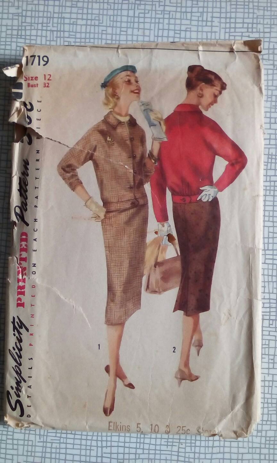 1950s Suit - 32" Bust - Simplicity 1719 - Vintage Sewing Pattern - Etsy