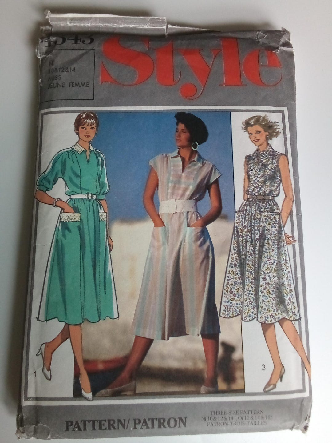 1985 Dress - Multi-size - Style 4343 - Vintage Sewing Pattern - Etsy