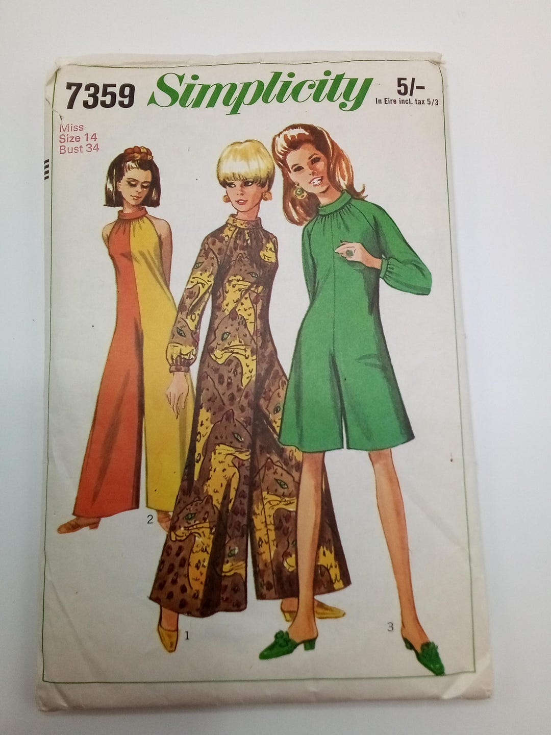 TLC - 1967 Pantdress - 34" Bust - Simplicity 7359 - Vintage Sewing ...