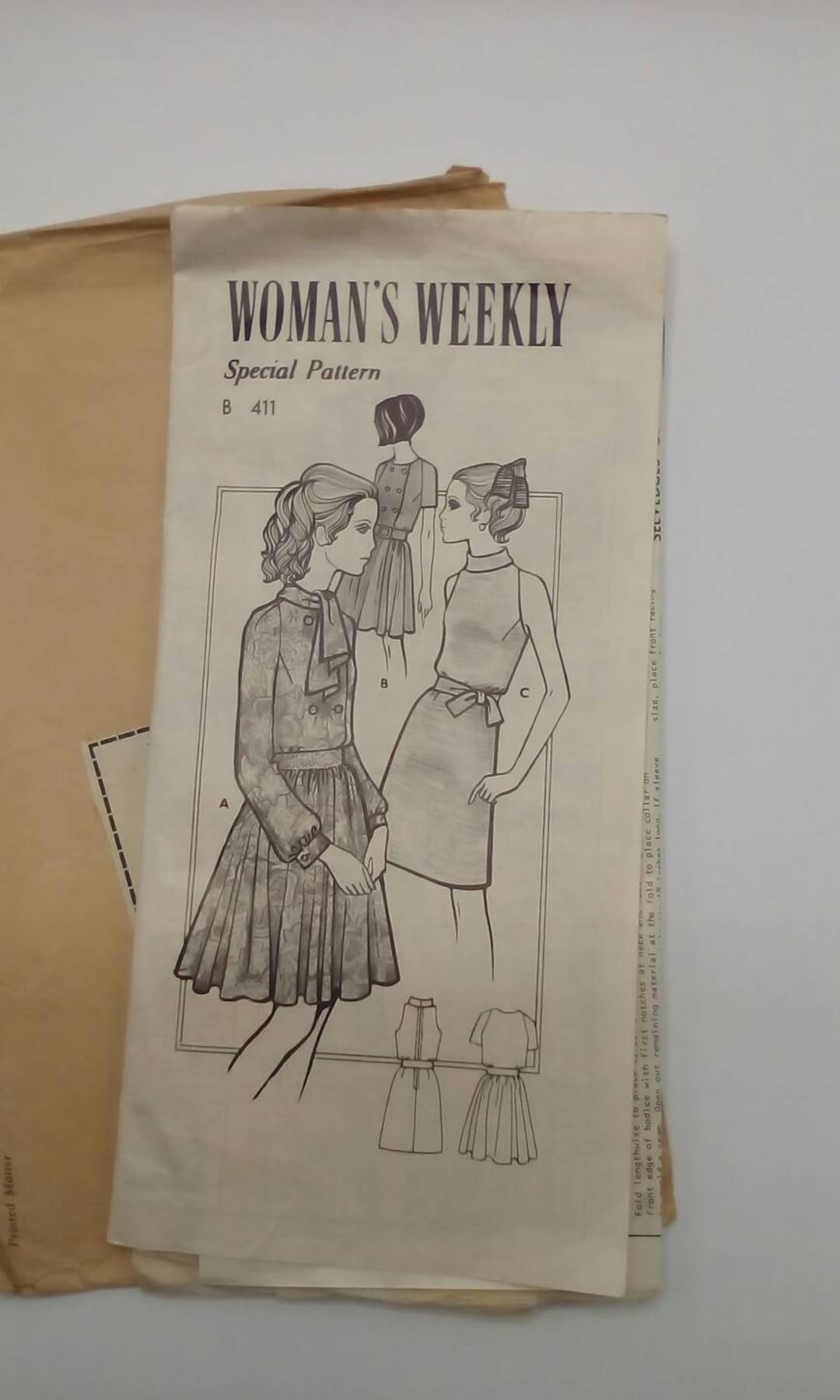 TLC - 1960s Dress - 34" Bust - Womans Weekly B411 - Vintage Sewing ...
