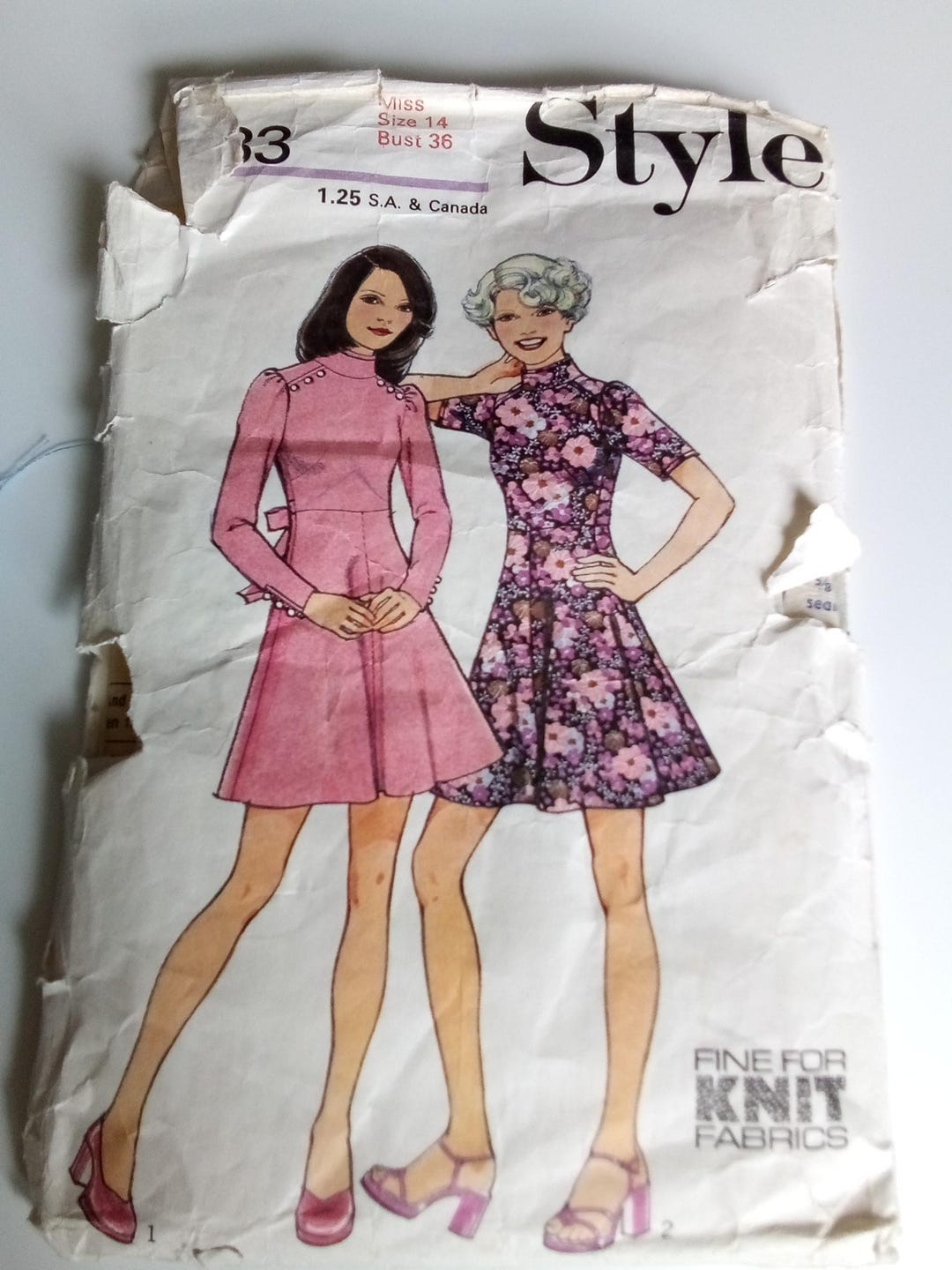 1973 Dress - 36" Bust - Style 4233 - Vintage Sewing Pattern - Etsy