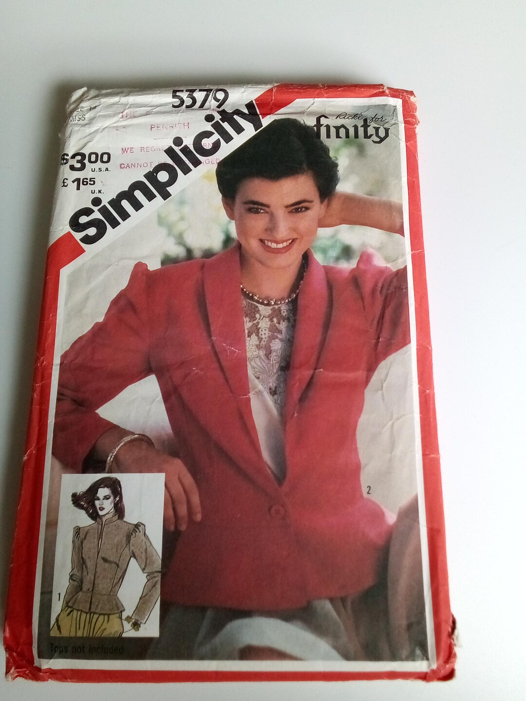 1981 Jacket 36 Bust Simplicity 5379 Vintage Sewing Pattern - Etsy