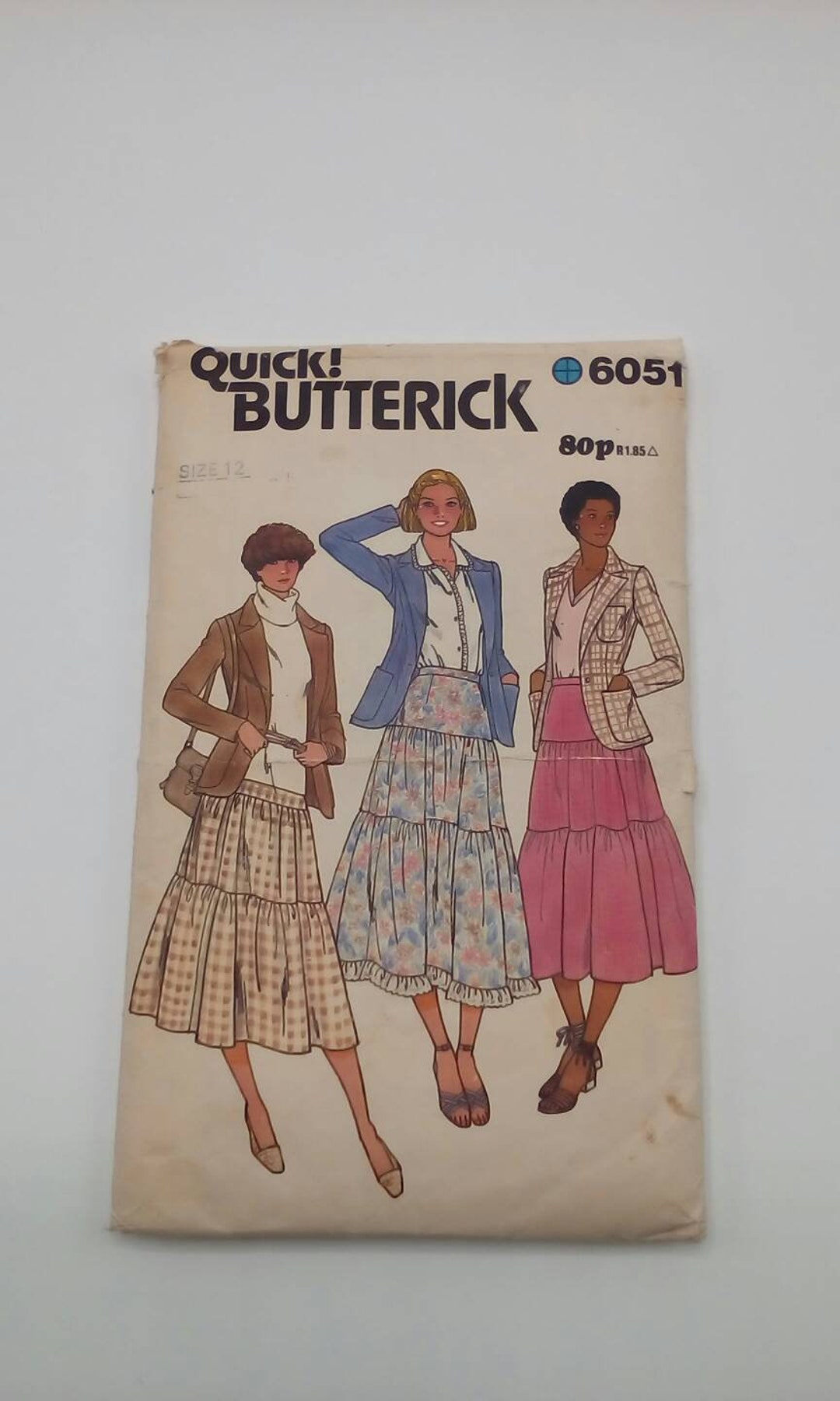 1980s Jacket & Skirt - 87cm Bust - Butterick 6051 - Vintage Sewing ...