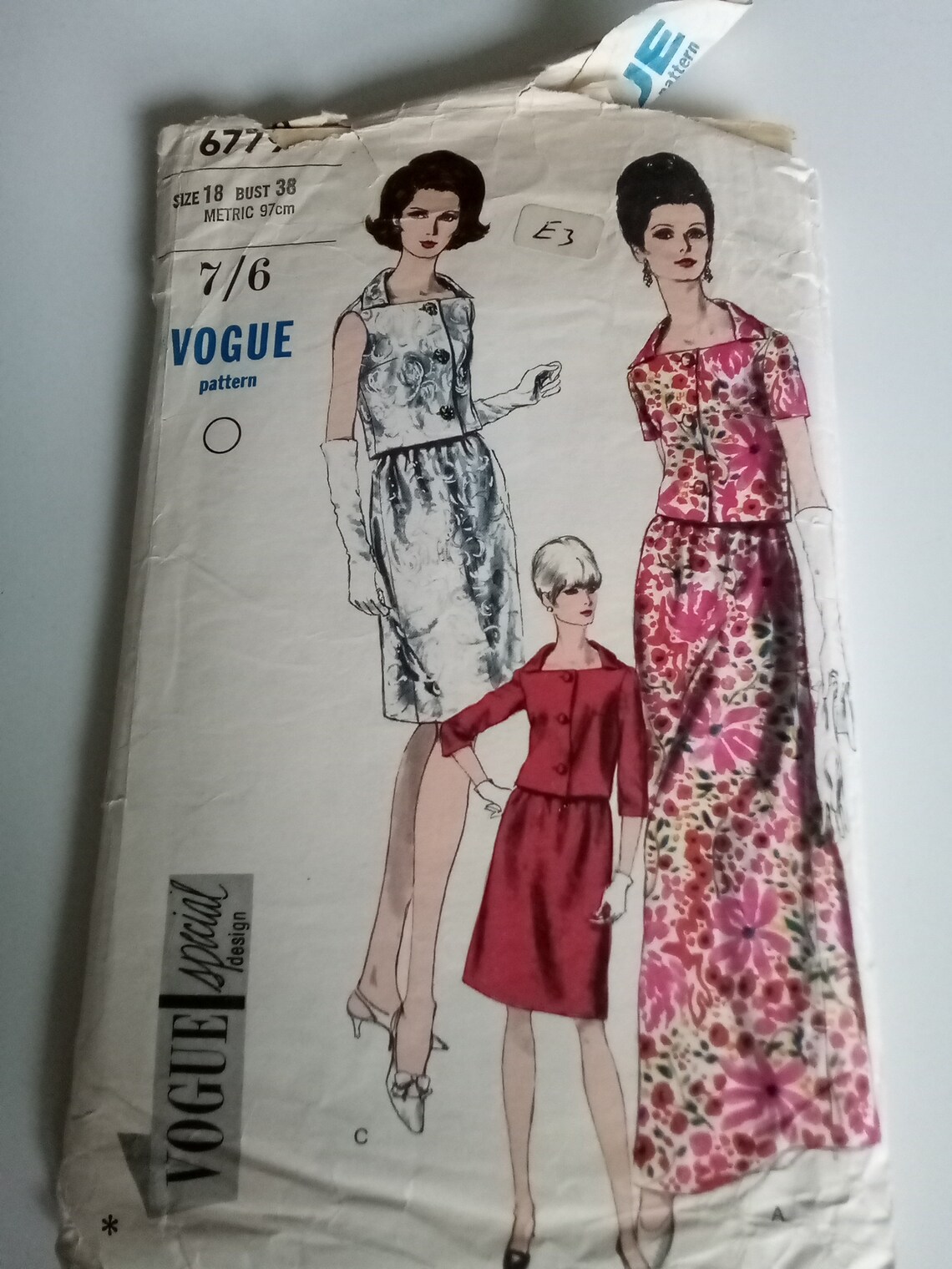 TLC 1960s Evening Dress & Jacket - 38" Bust - Vogue 6779 - Vintage ...