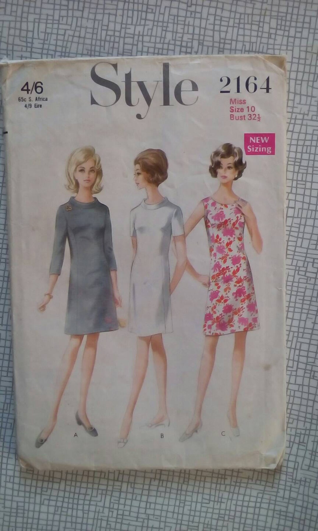 1968 Dress - 32.5" Bust - Style 2164 - Vintage Retro Sewing Pattern - Etsy