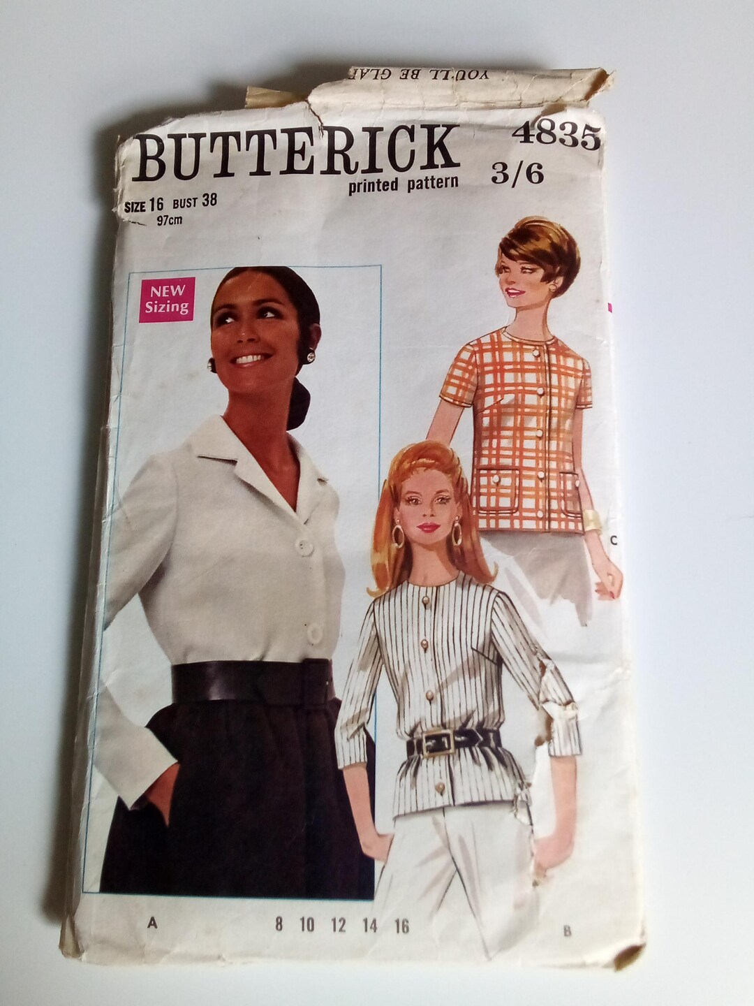 1960s Blouse - 38" Bust - Butterick 4835 - Vintage Sewing Pattern - Etsy