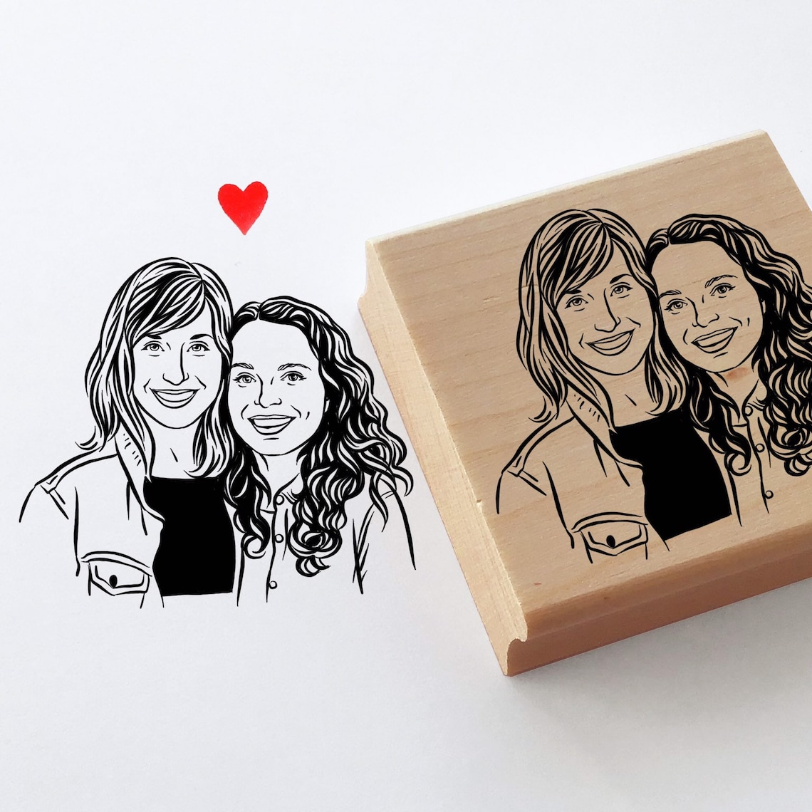 Custom Portrait Stamp for Valentine Wedding Personalize Gift | Etsy